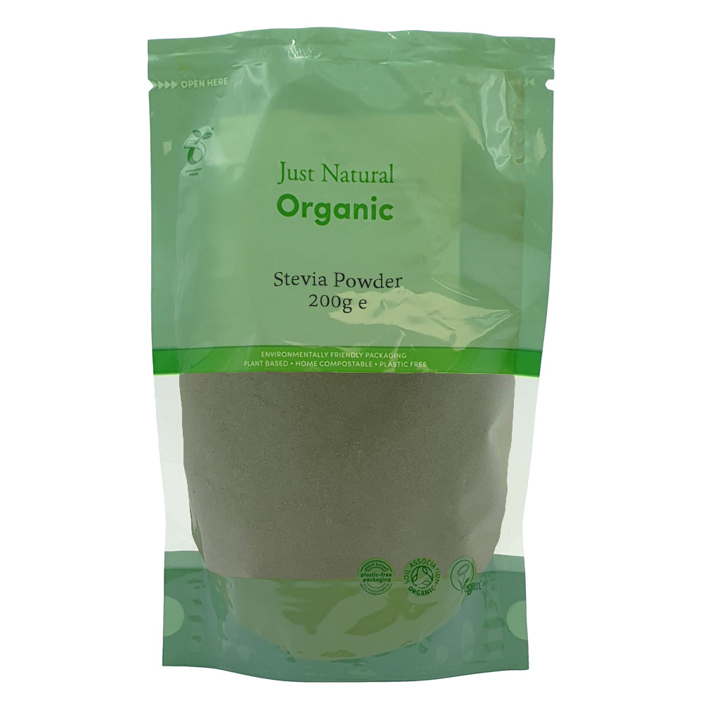 New in stock! Just Natural Organic Stevia Leaf Powder - Fine Fettle Foods